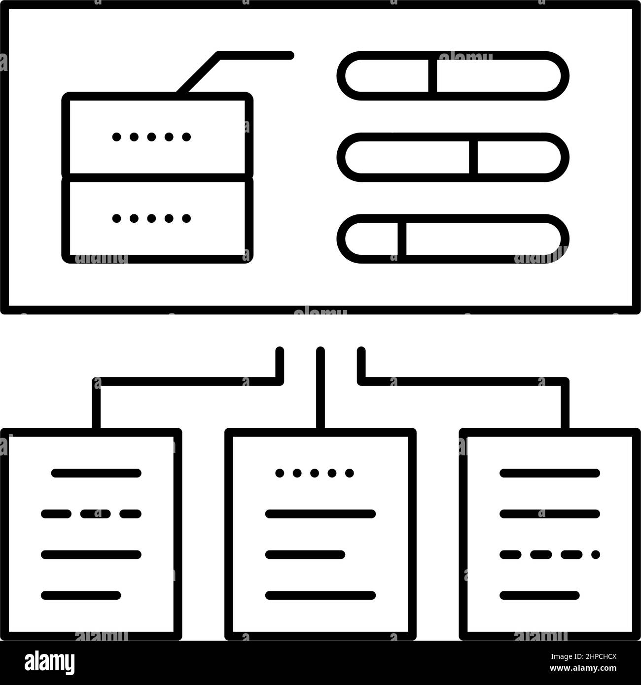 Testing System Line Icon Vector Illustration Stock Vector Image And Art