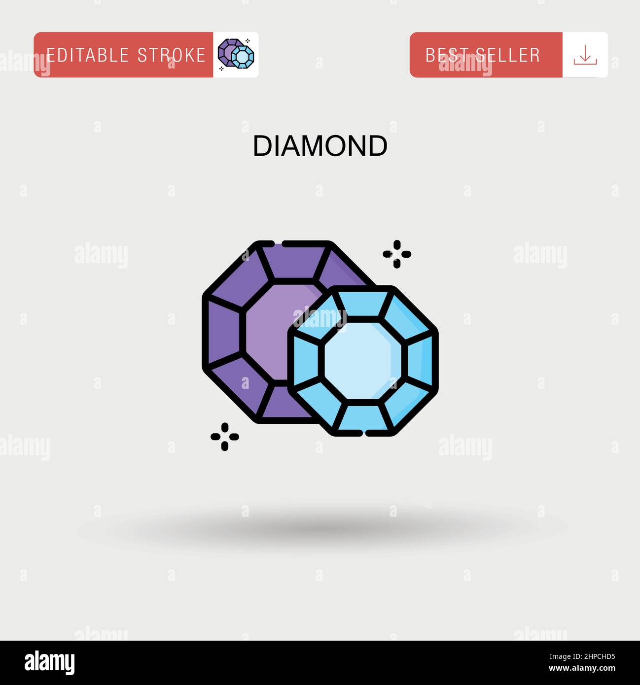 Diamond Simple vector icon Stock Vector Image & Art - Alamy