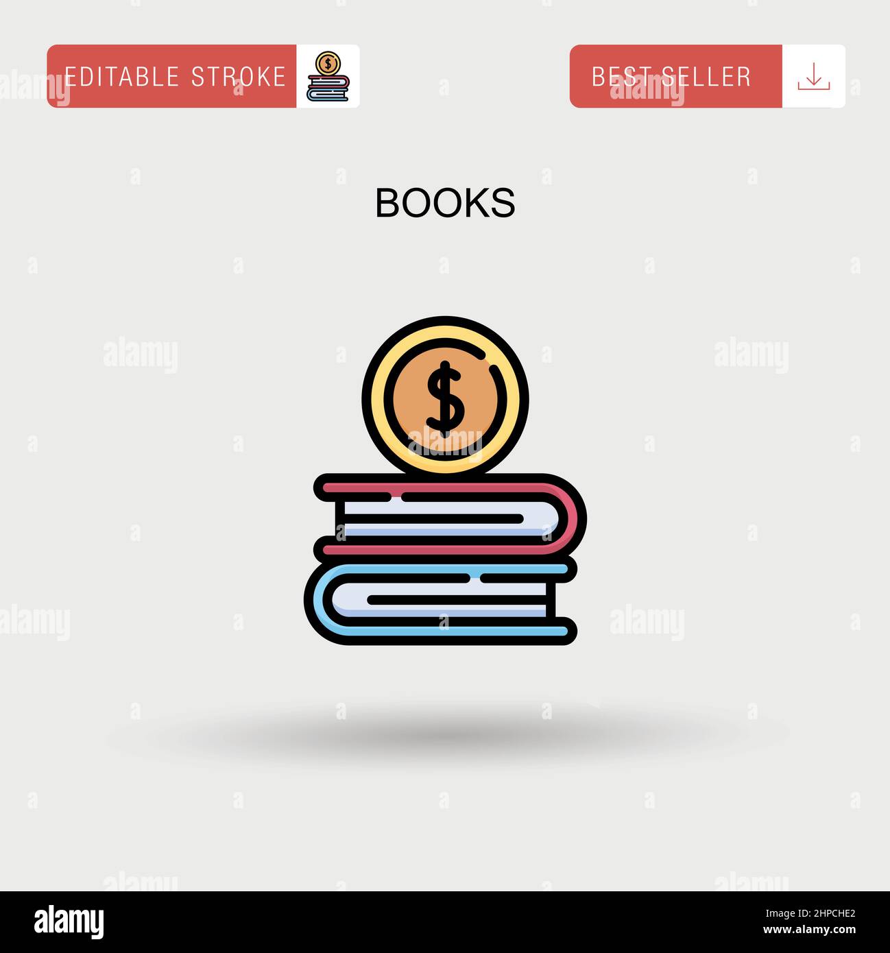 Pile books simple icon hi-res stock photography and images - Alamy