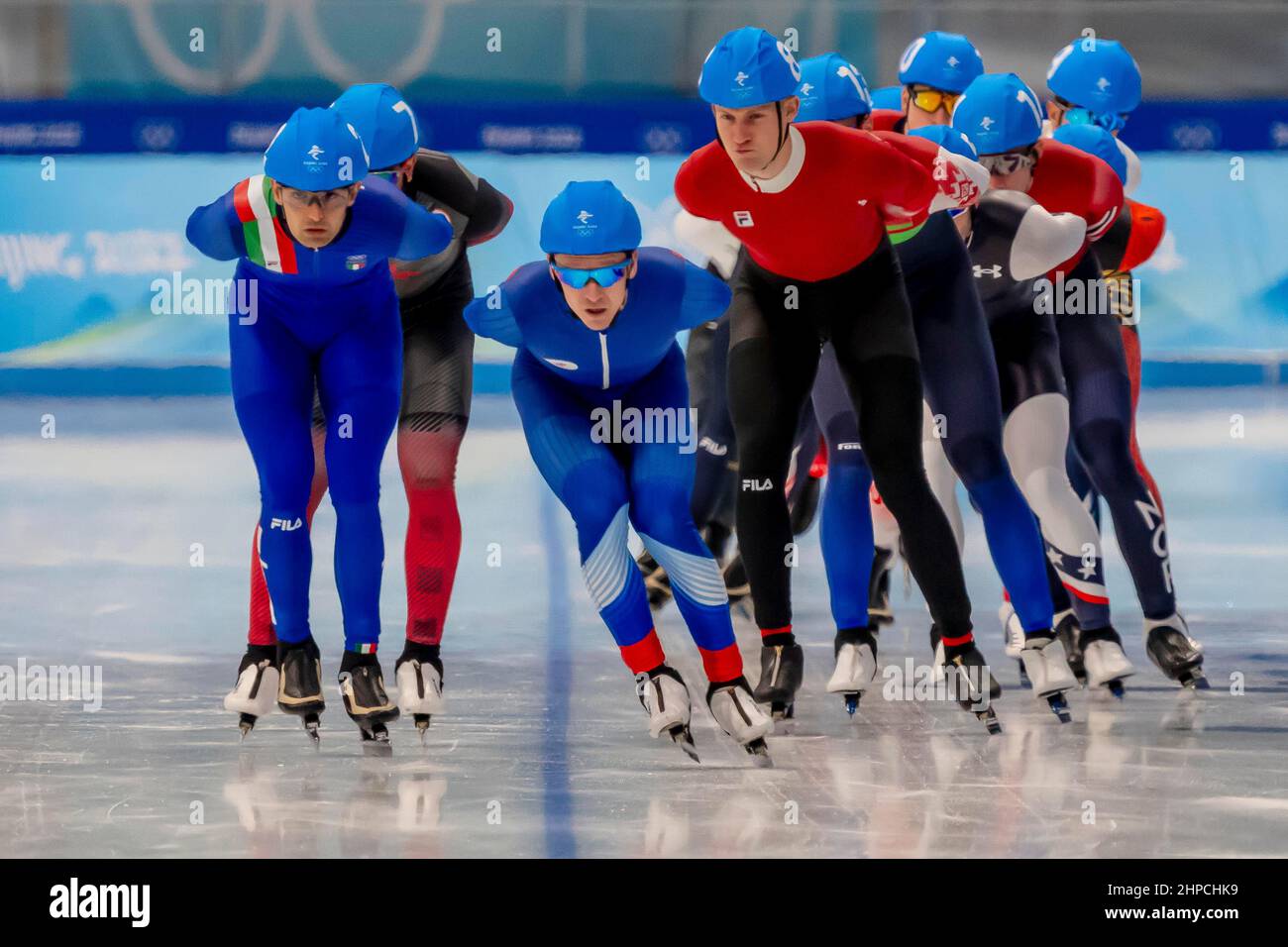 Beijing, Hebei, China. 19th Feb, 2022. Ruslan ZAKHAROV (ROC) races ...