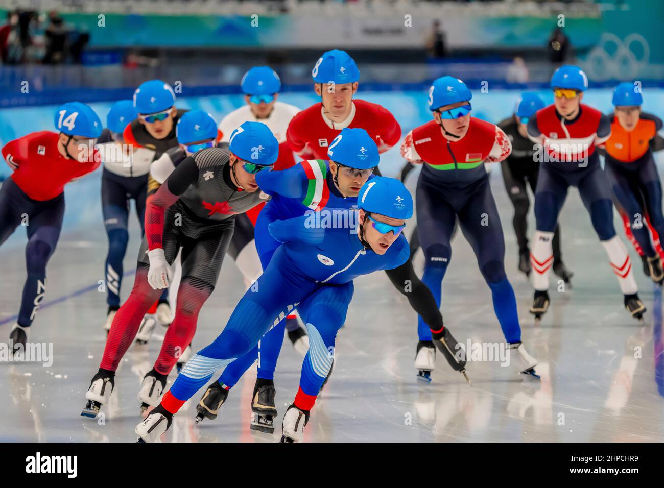 Beijing, Hebei, China. 19th Feb, 2022. Ruslan ZAKHAROV (ROC) races ...