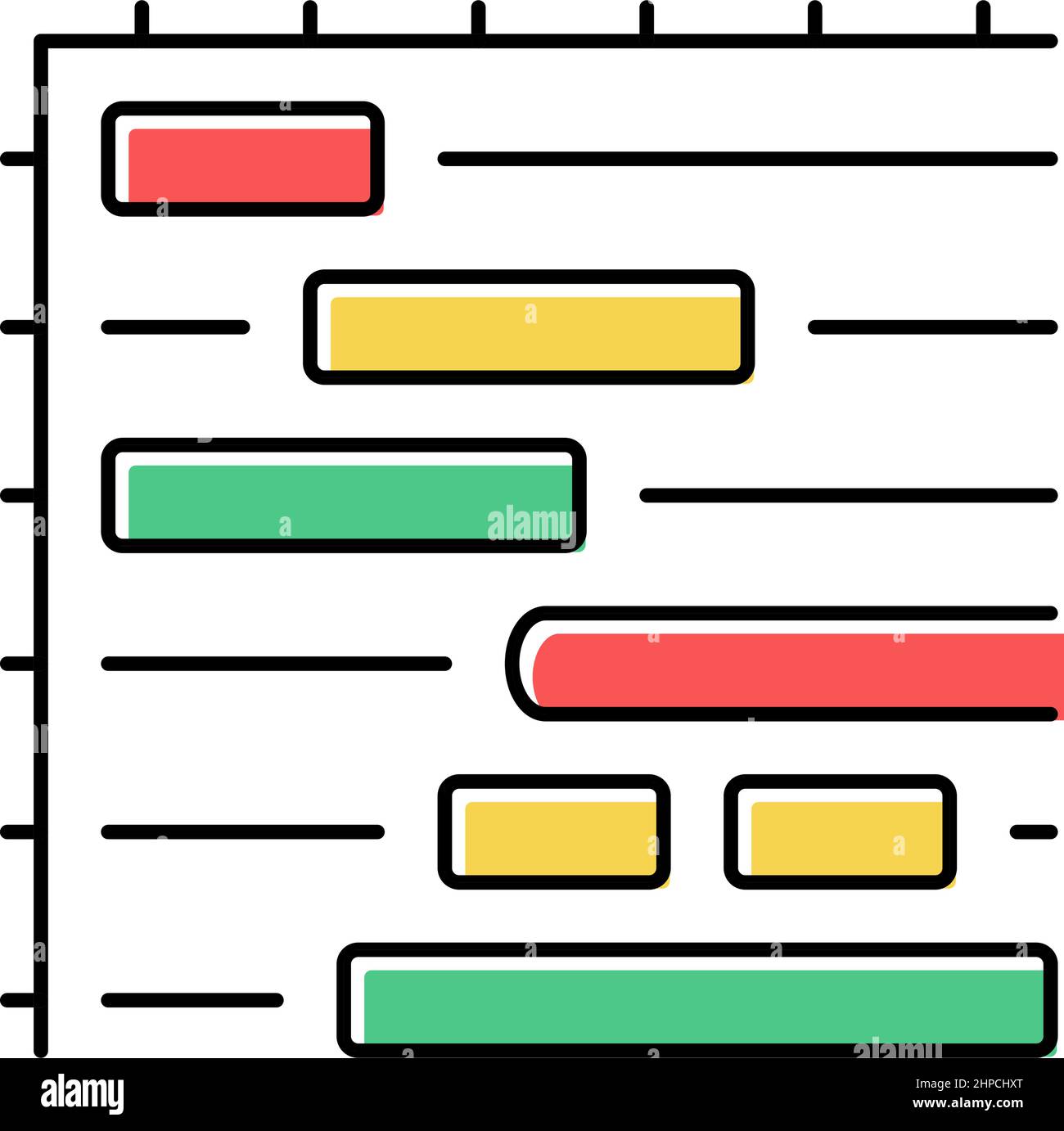 gantt chart color icon vector illustration Stock Vector Image & Art - Alamy