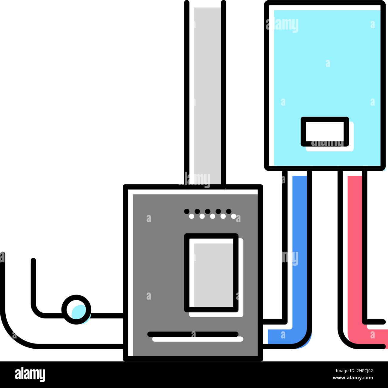 furnace appliance color icon vector illustration Stock Vector Image ...