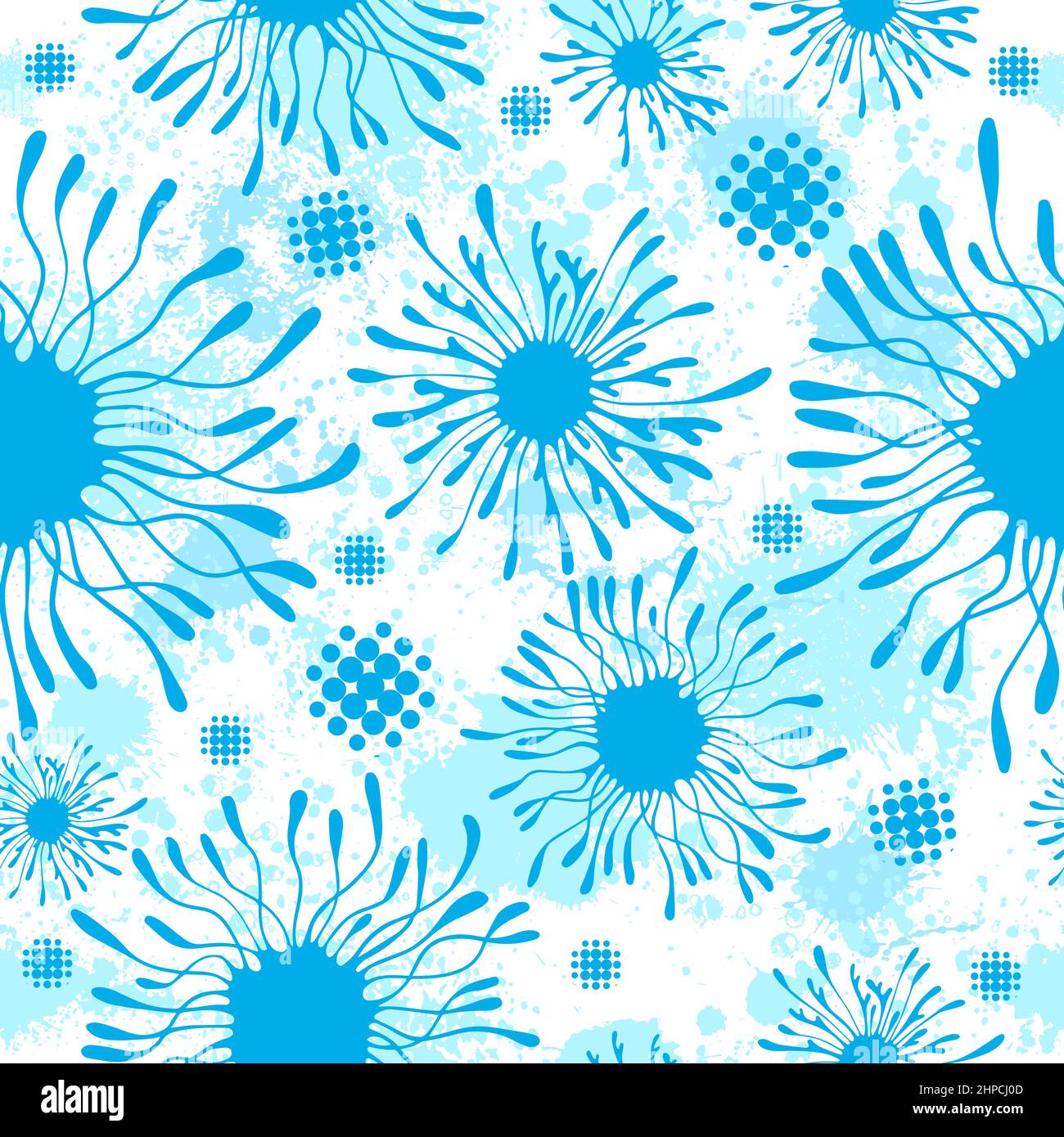 blue abstract seamless pattern. Vector illustration Stock Vector Image ...