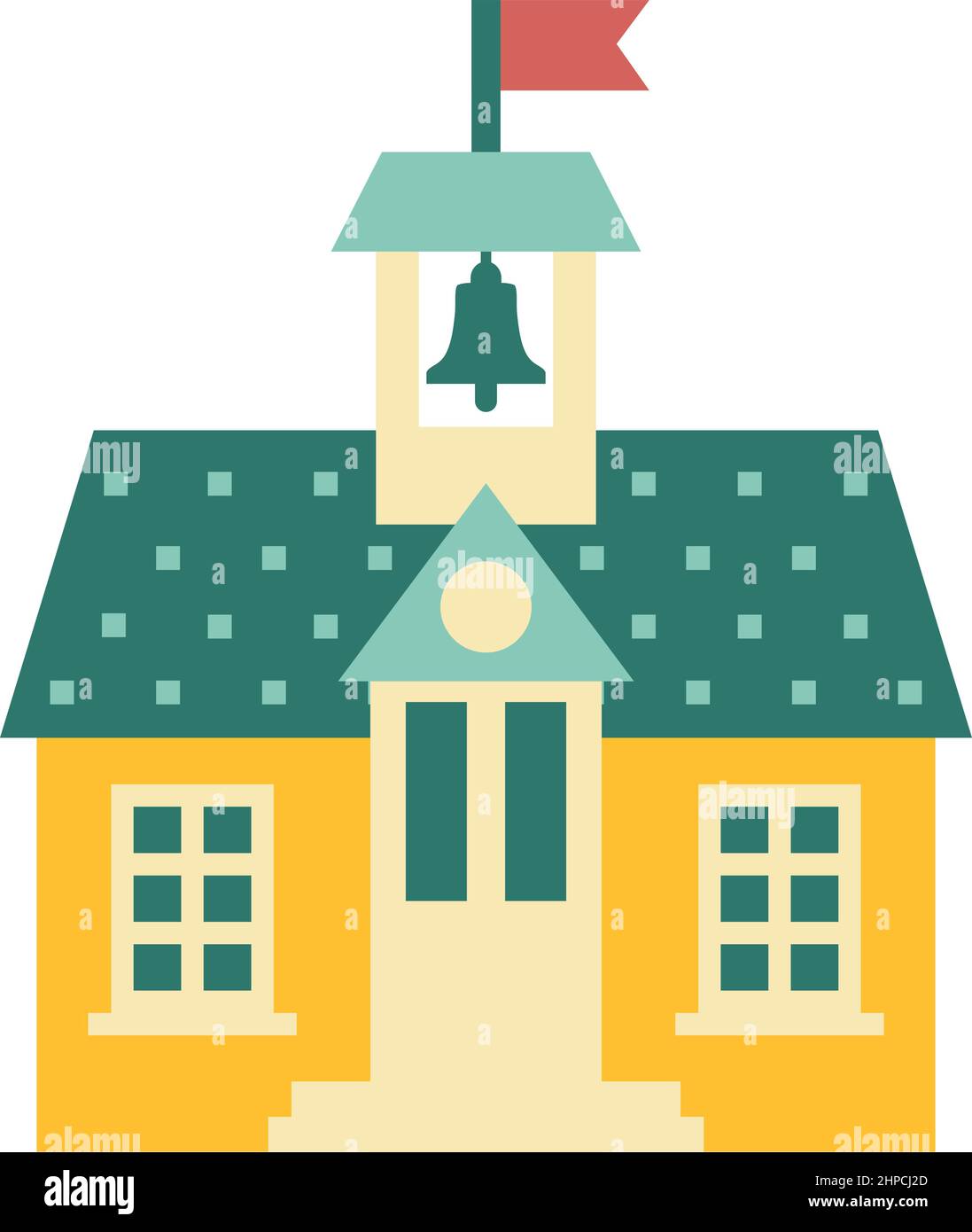Color vector image of a school building Stock Vector Image & Art - Alamy