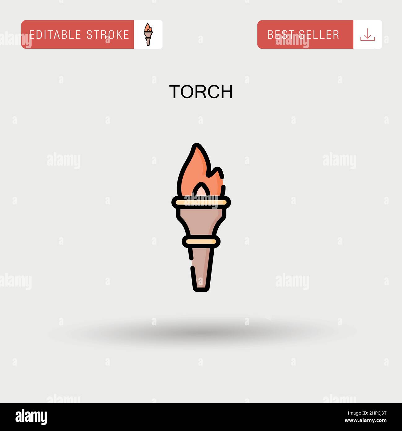 Torch fire silhouette Stock Vector Images - Alamy