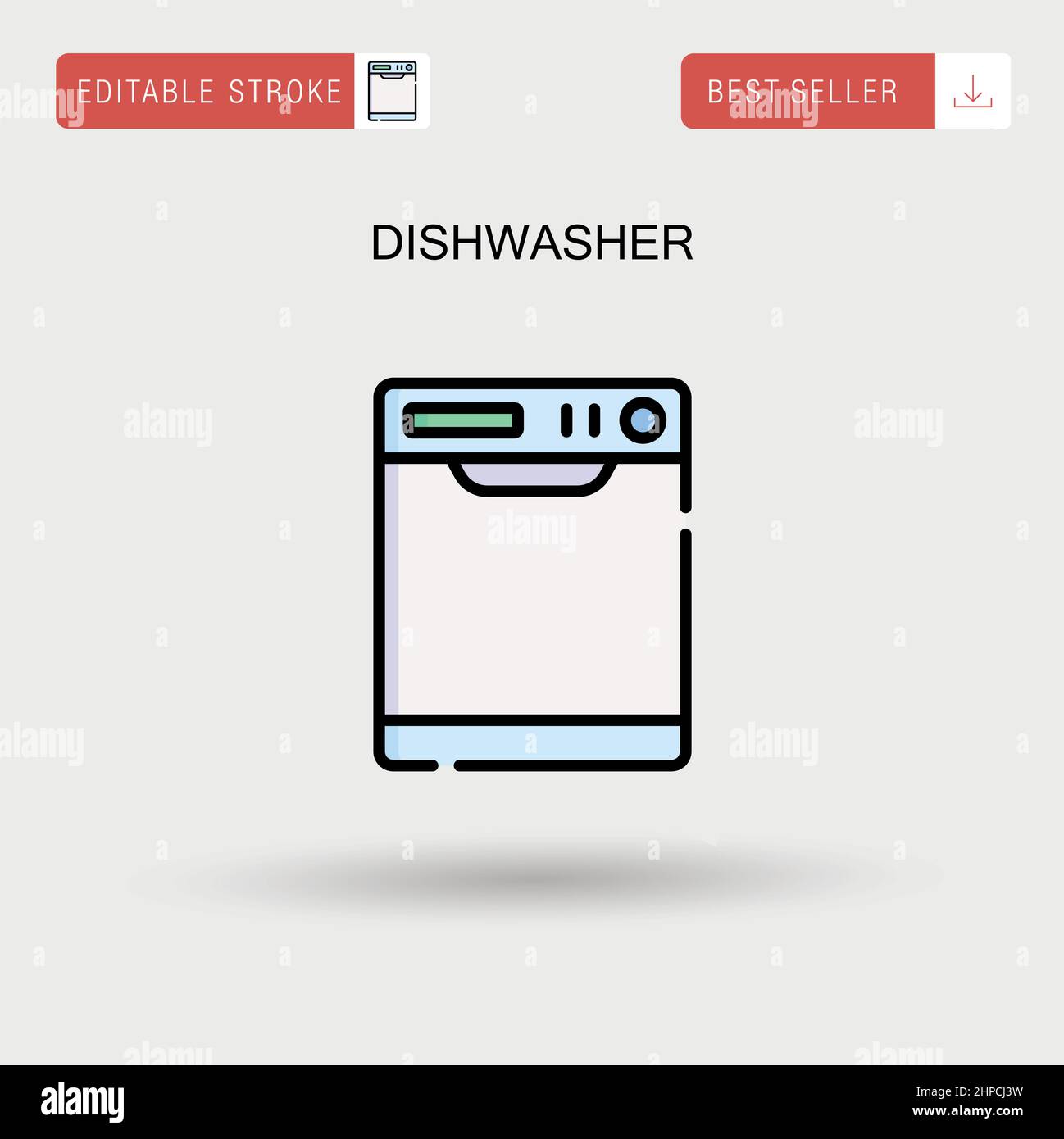 Dishwasher Simple vector icon Stock Vector Image & Art - Alamy