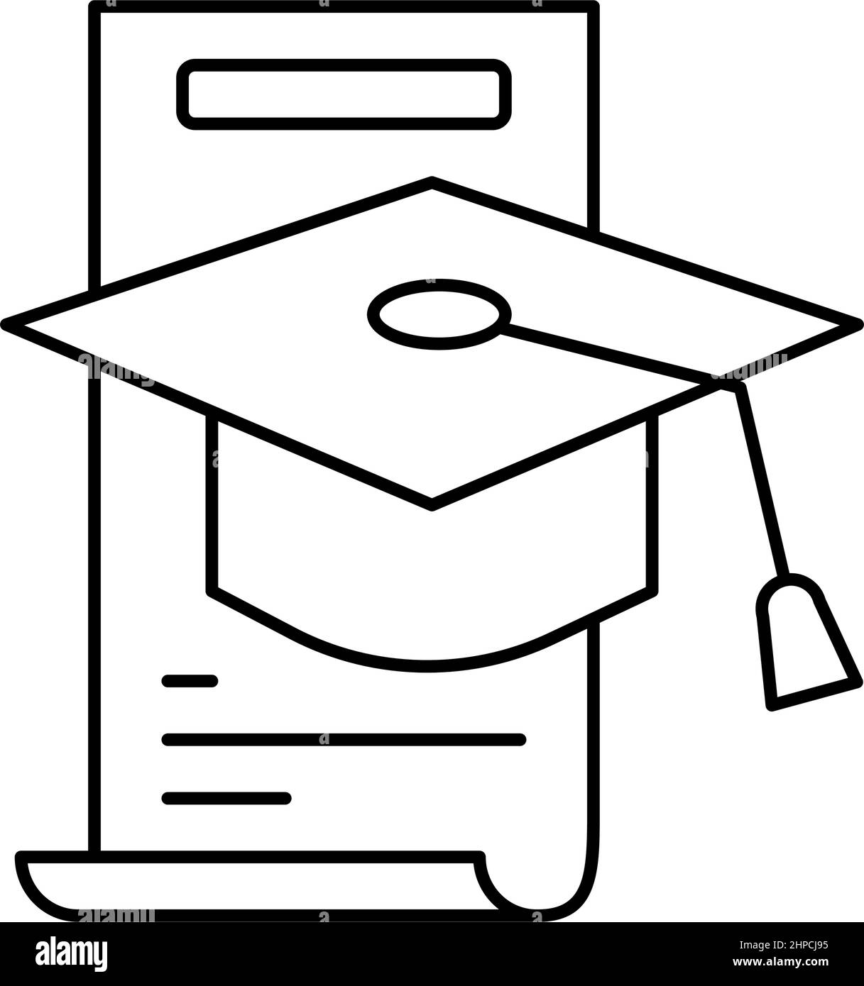 school graduation line icon vector illustration Stock Vector Image ...