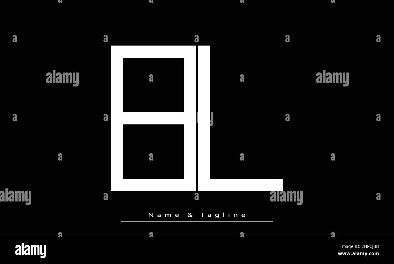 Bl letter design Black and White Stock Photos & Images - Alamy