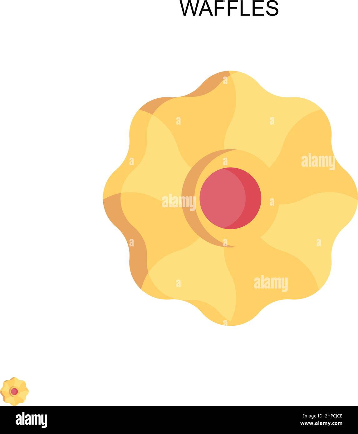 Waffles Simple vector icon. Illustration symbol design template for web ...