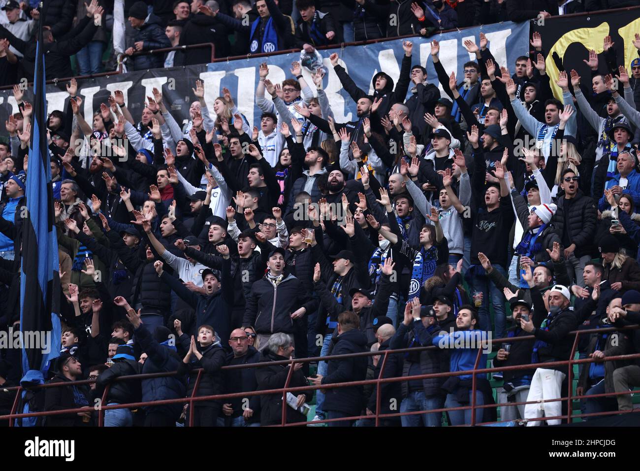 San Siro stadium, Milan, Italy, February 20, 2022, FC Internazionale ...
