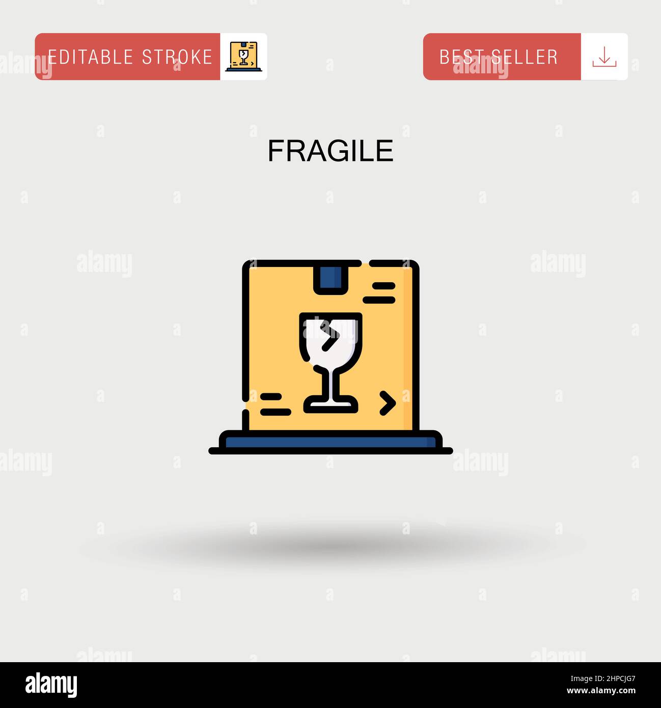 Umbrella icon fragile box hi-res stock photography and images - Alamy