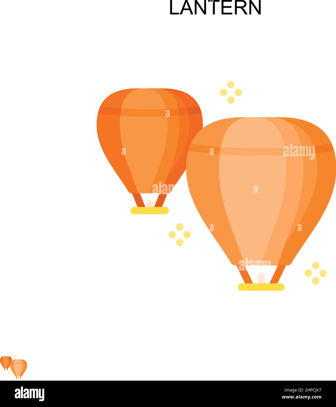 Lantern Simple vector icon. Illustration symbol design template for web ...