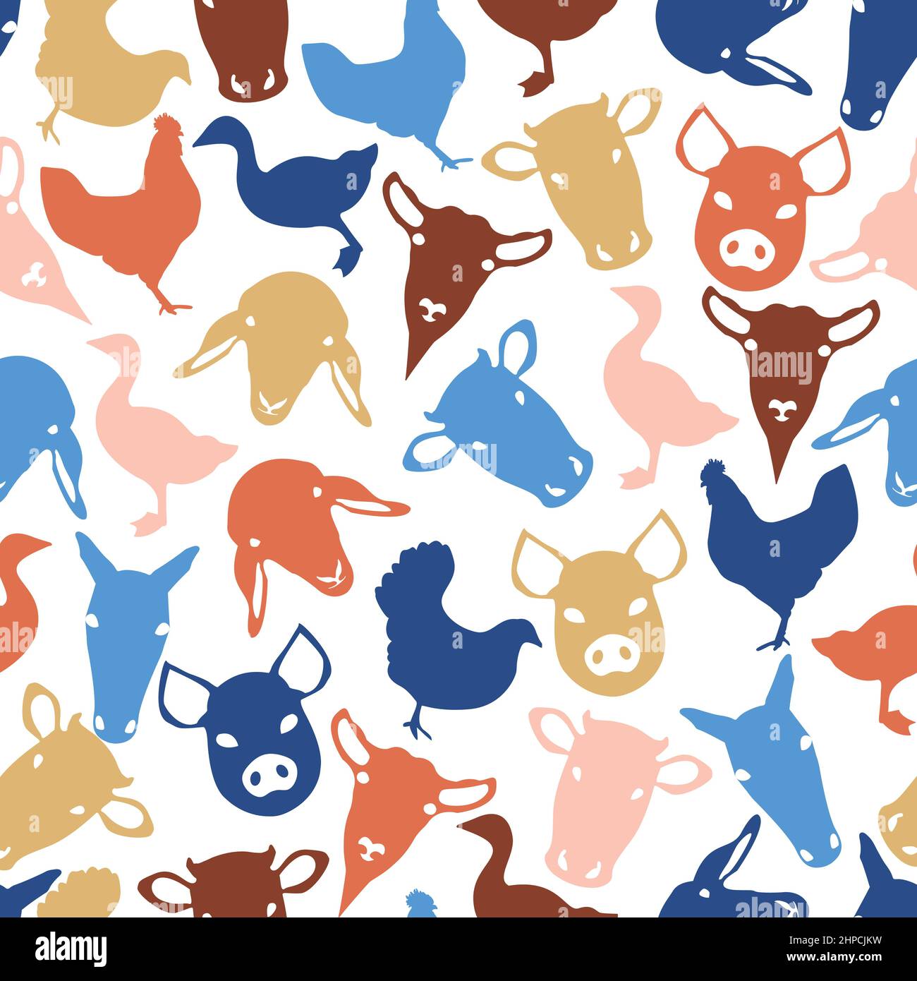 Farm cow chicken sheep Stock Vector Images - Alamy