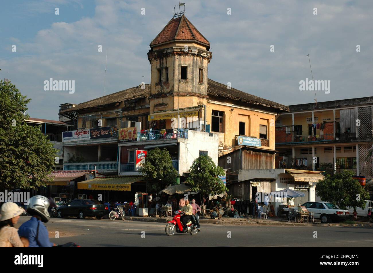 Colonial architecture, Preah Sisowath Quay, Phnom Penh, kingdom of ...