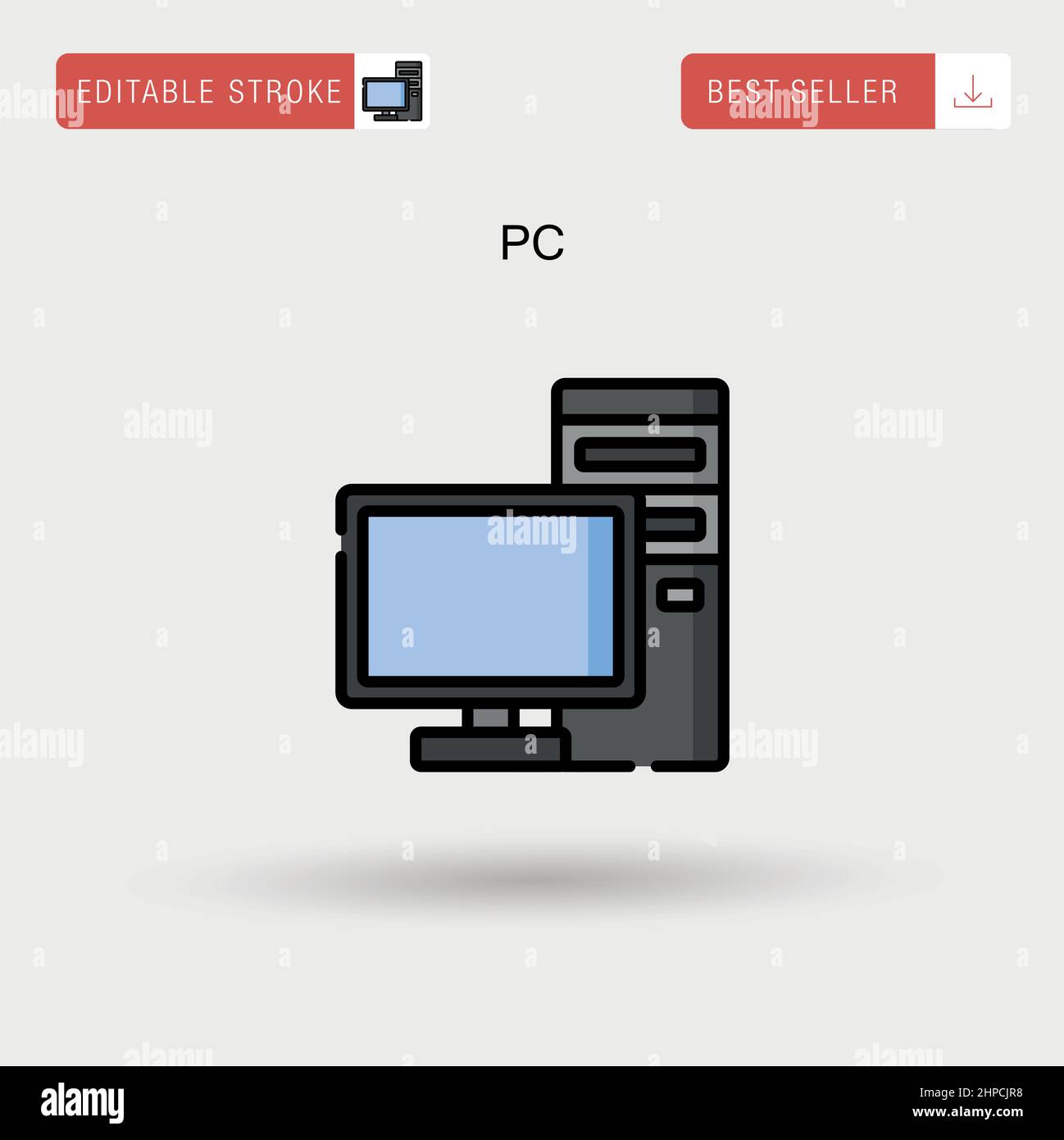 Pc Simple vector icon Stock Vector Image & Art - Alamy