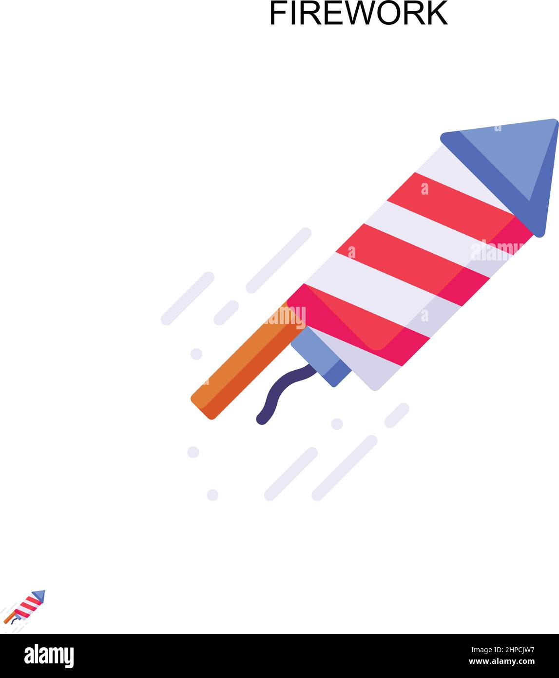 Firework Simple vector icon. Illustration symbol design template for ...