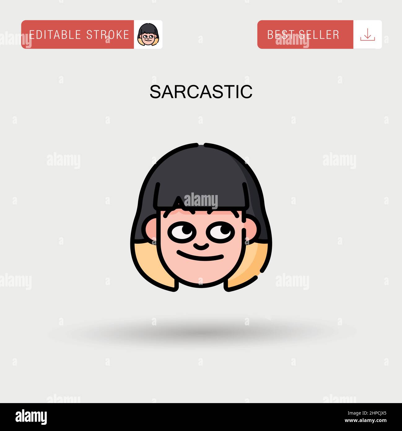 Sarcastic Simple vector icon Stock Vector Image & Art - Alamy
