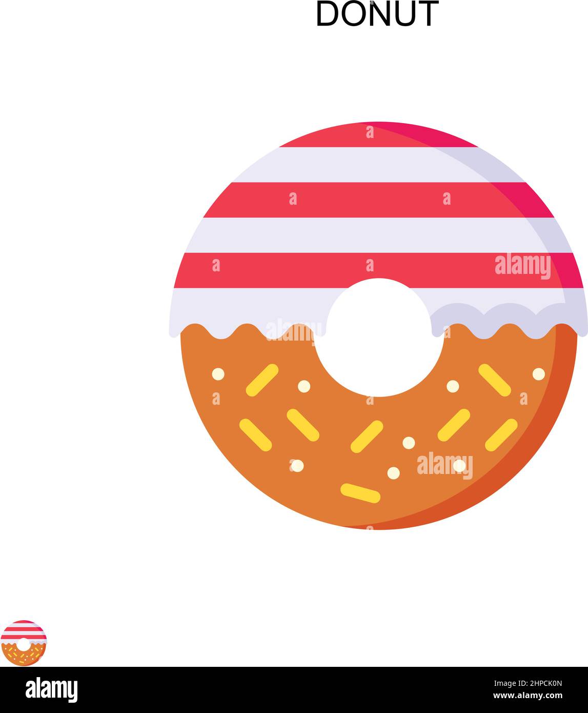 Donut Simple vector icon. Illustration symbol design template for web ...