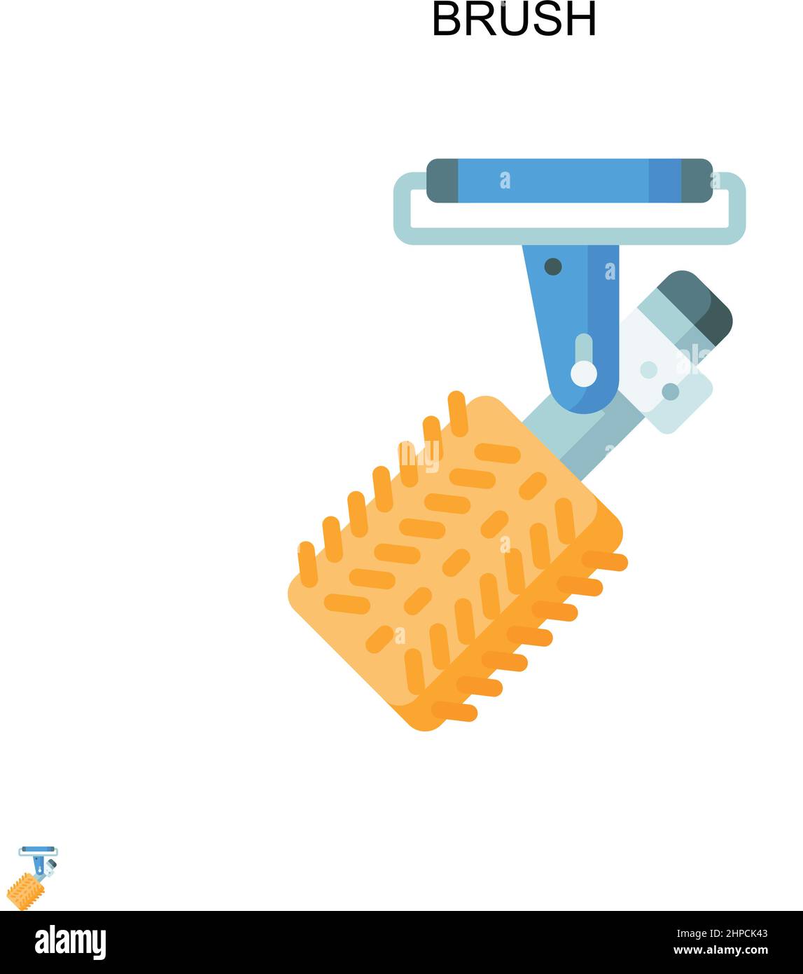 Brush Simple vector icon. Illustration symbol design template for web ...