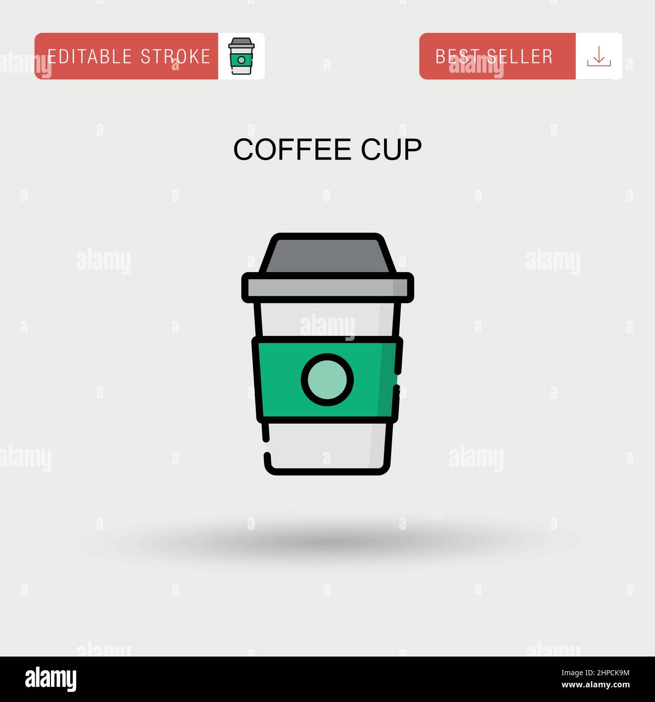 Coffee cup Simple vector icon Stock Vector Image & Art - Alamy