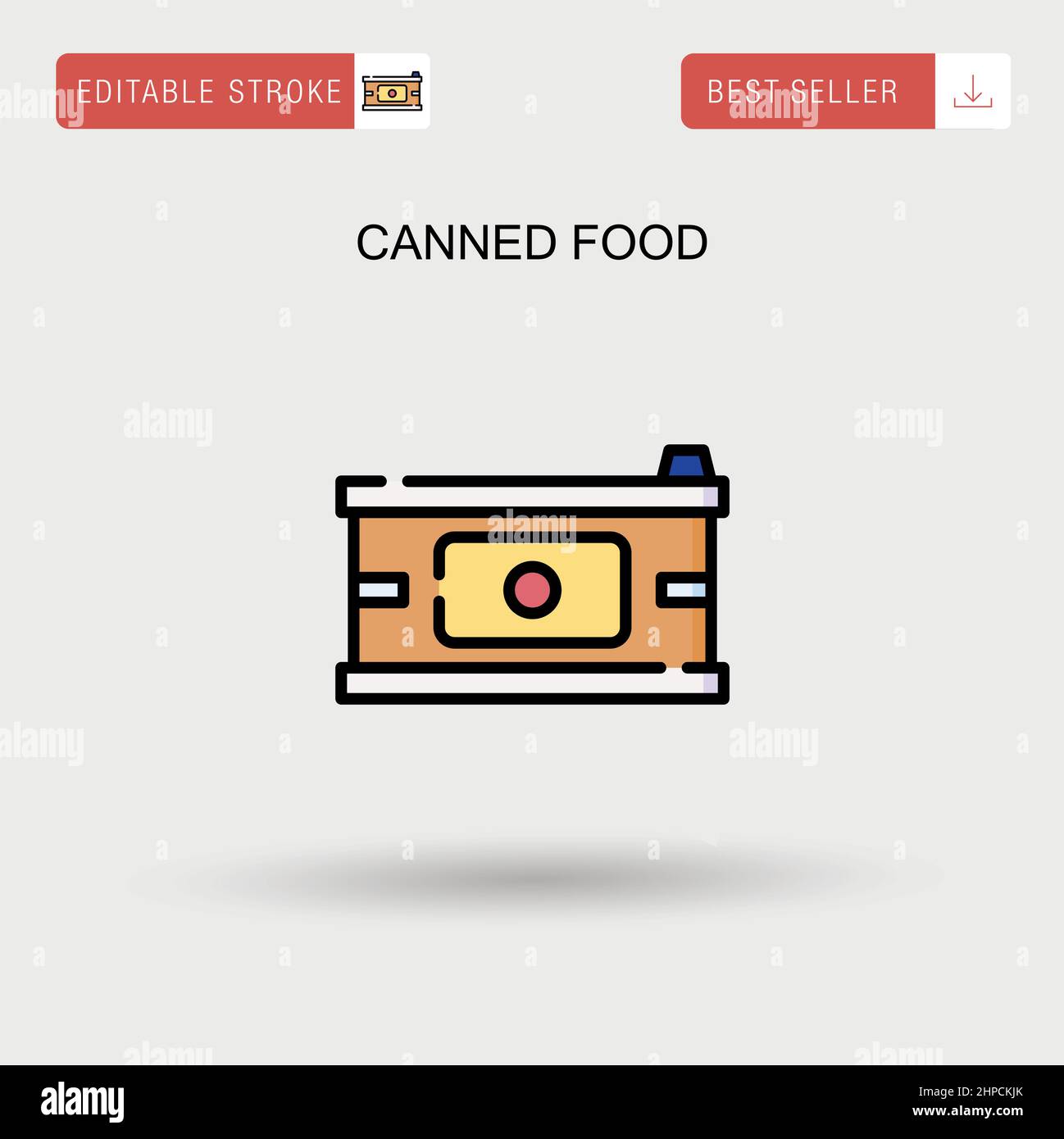 Canned food Simple vector icon Stock Vector Image & Art - Alamy