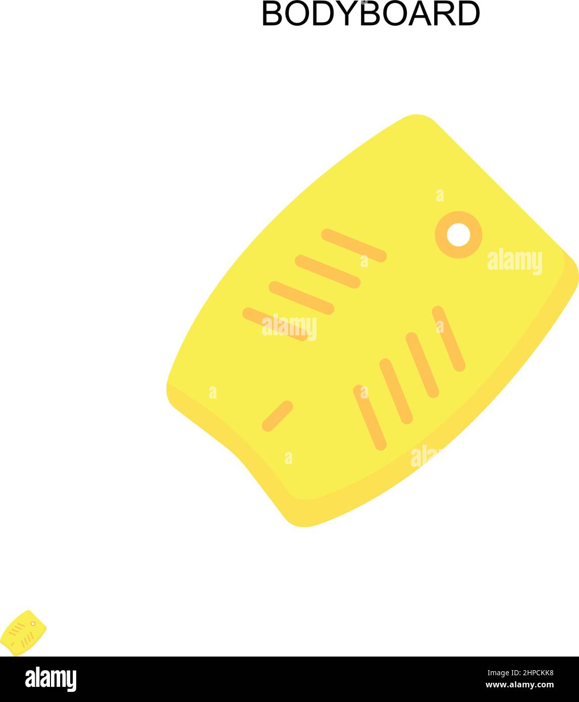 Bodyboard Simple vector icon. Illustration symbol design template for ...