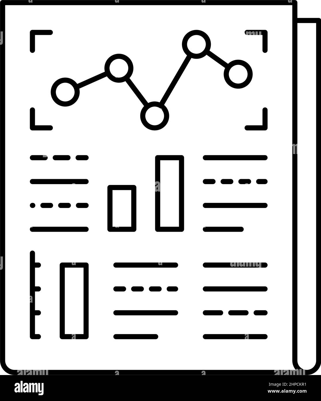 statistical report line icon vector illustration Stock Vector Image ...