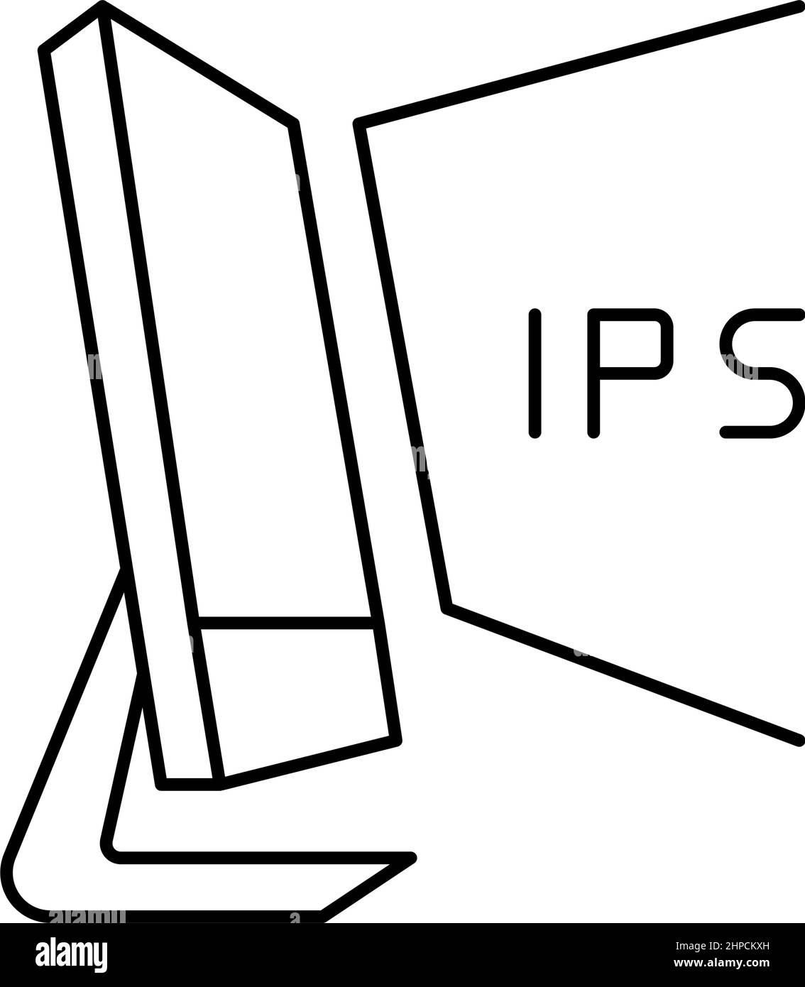 ips computer display line icon vector illustration Stock Vector Image ...