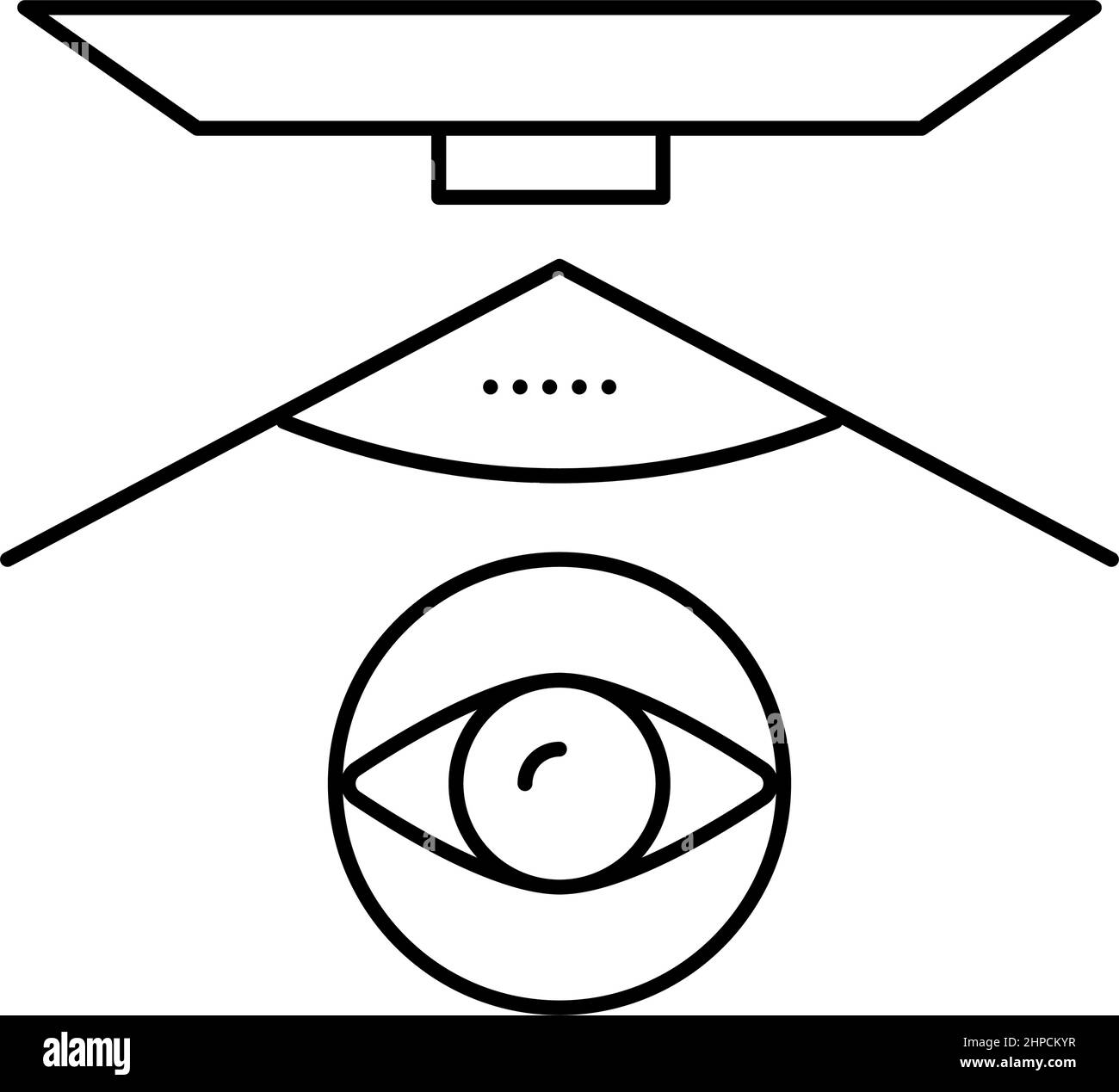 overview computer display line icon vector illustration Stock Vector ...