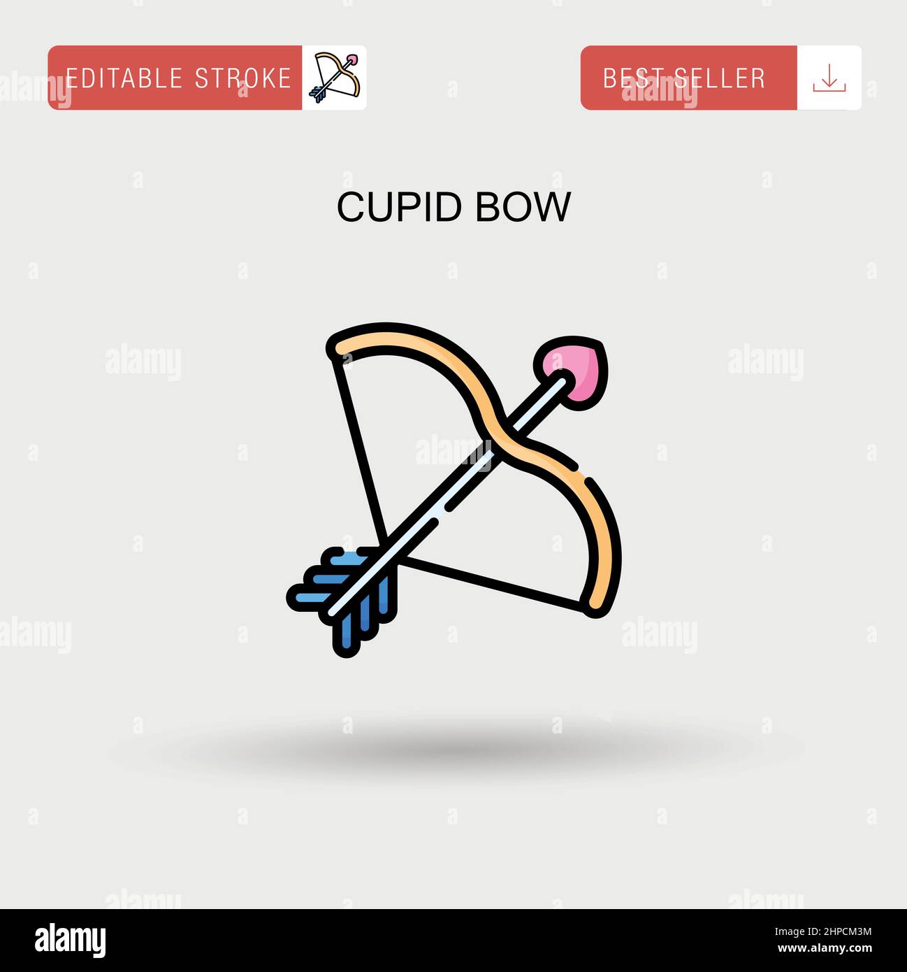 Vector white silhouette bow Stock Vector Images - Alamy