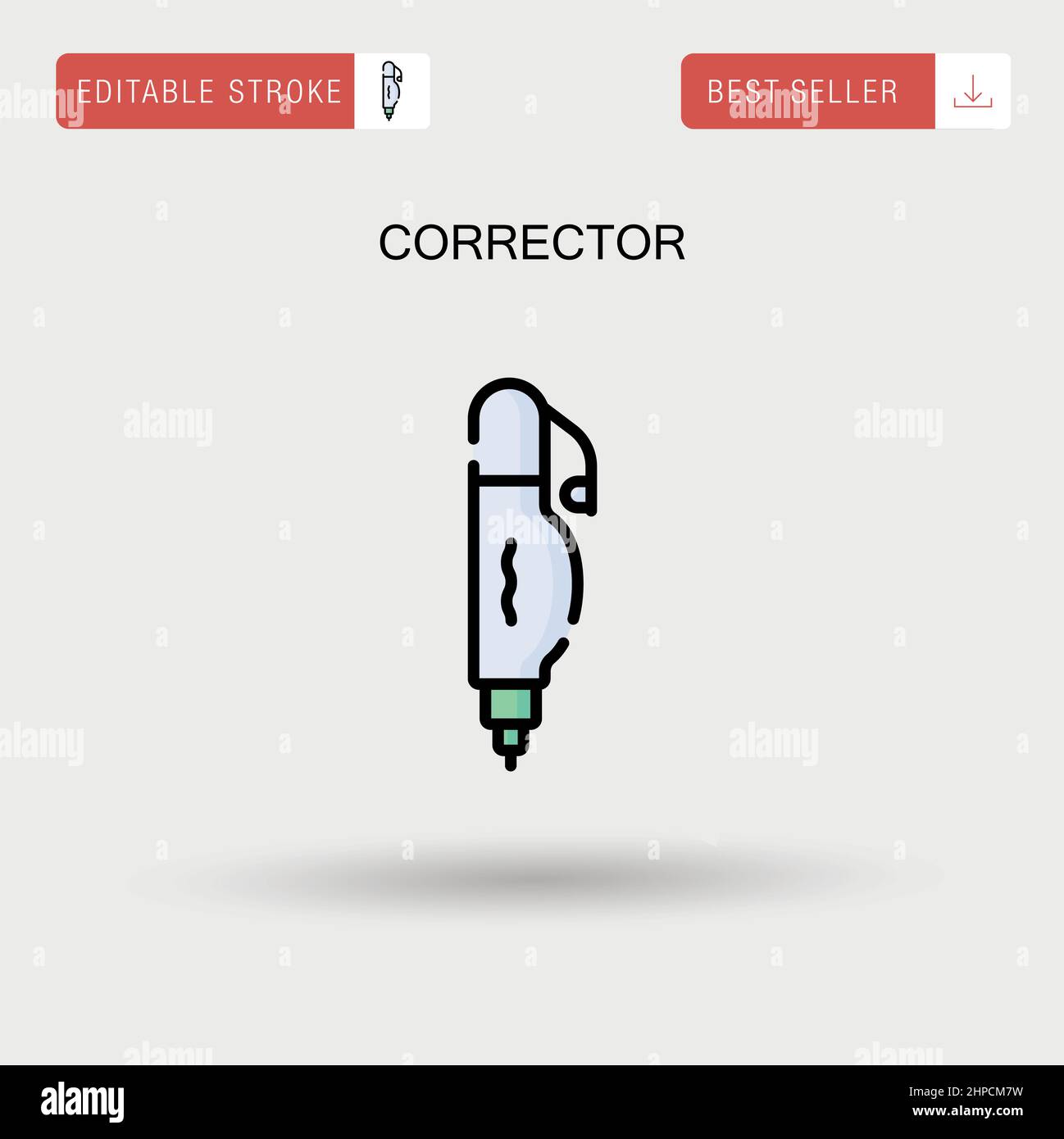 Corrector Simple vector icon Stock Vector Image & Art - Alamy