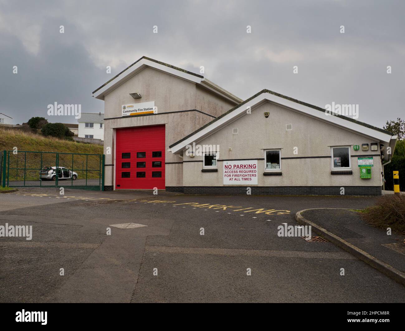 Polruan community fire & rescue station, Cornwall, UK Stock Photo - Alamy