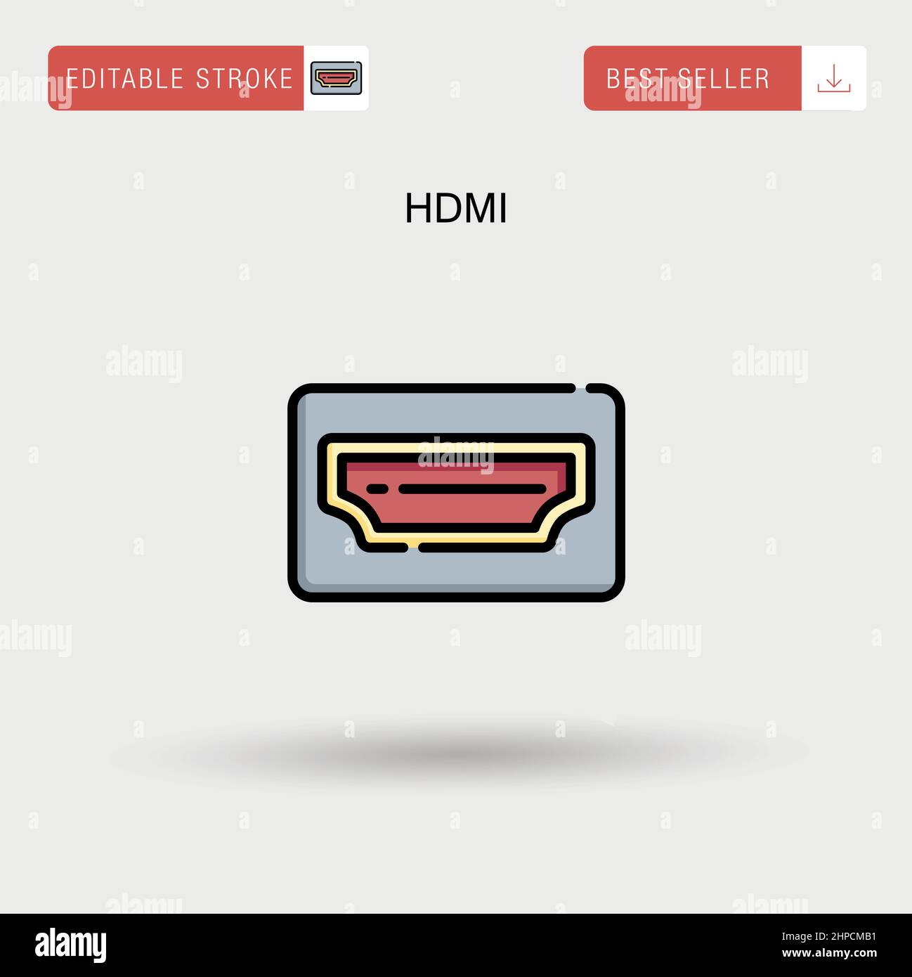 Hdmi Simple vector icon Stock Vector Image & Art - Alamy
