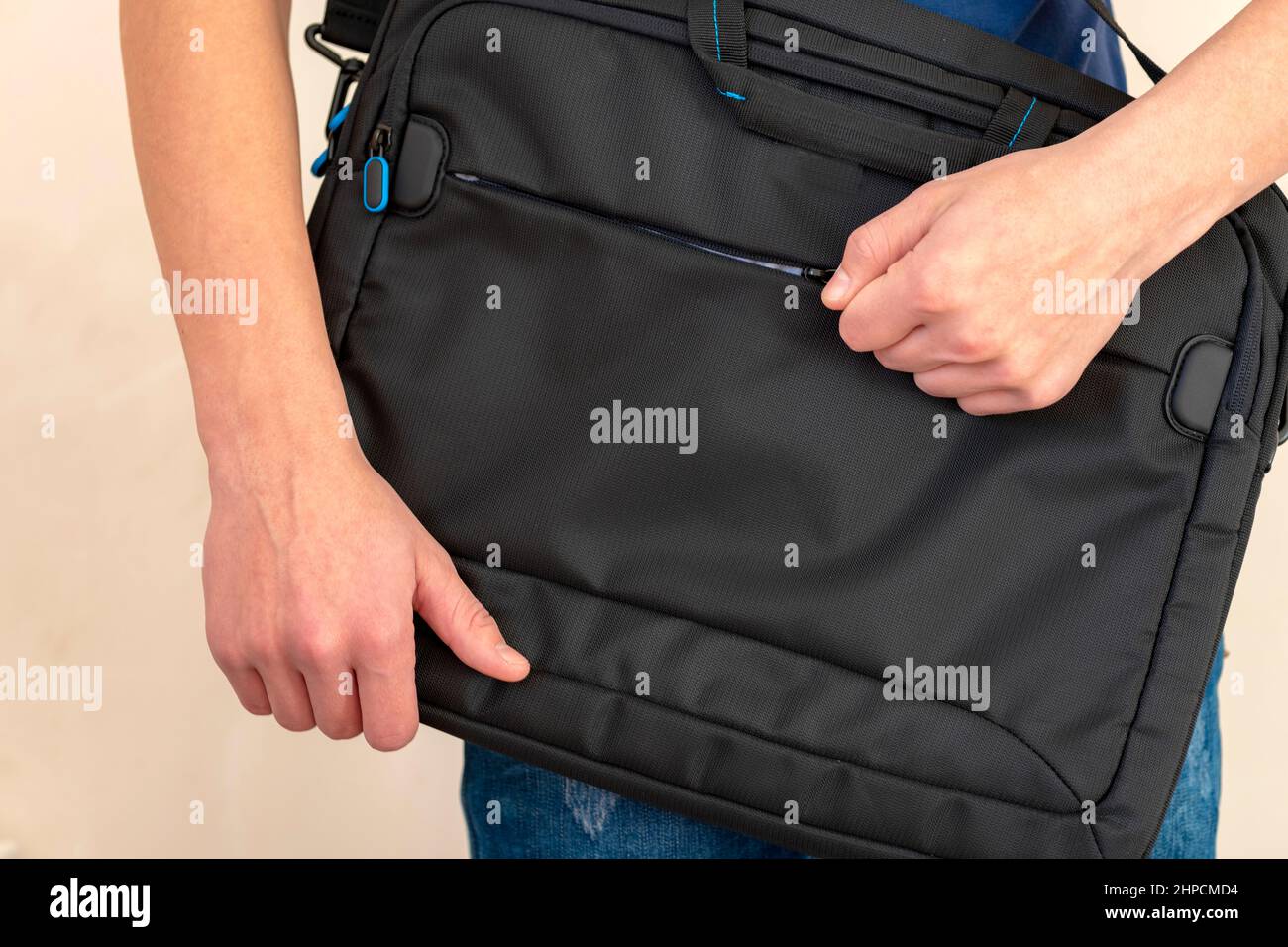 Open mens bag hi-res stock photography and images - Alamy