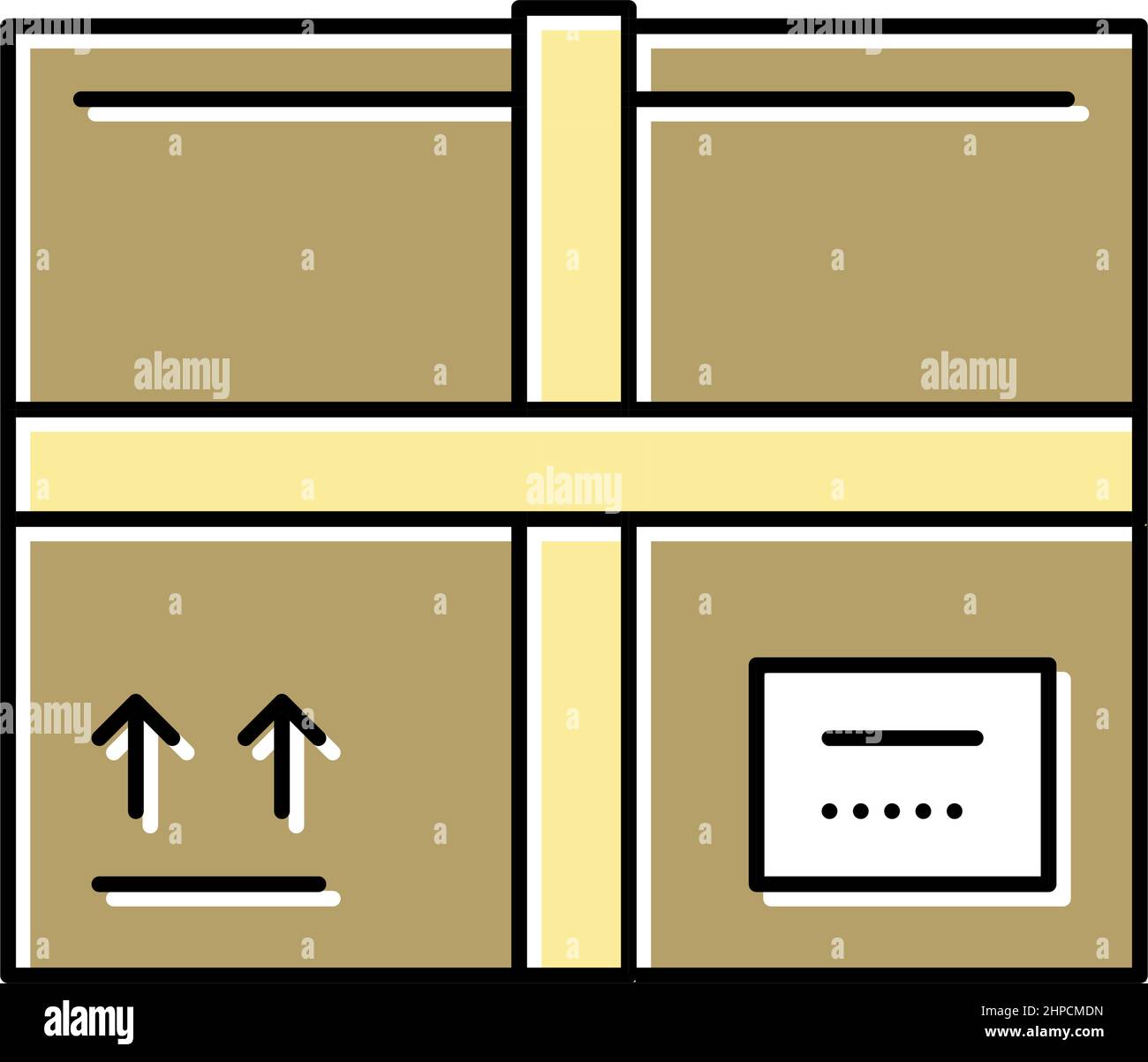 parcel box color icon vector illustration Stock Vector Image & Art - Alamy