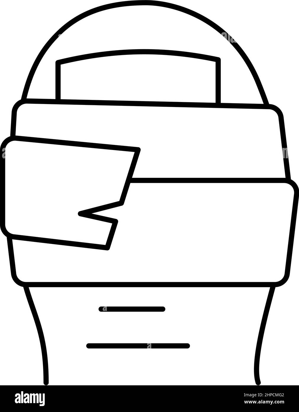 patch on toe line icon vector illustration Stock Vector Image & Art - Alamy