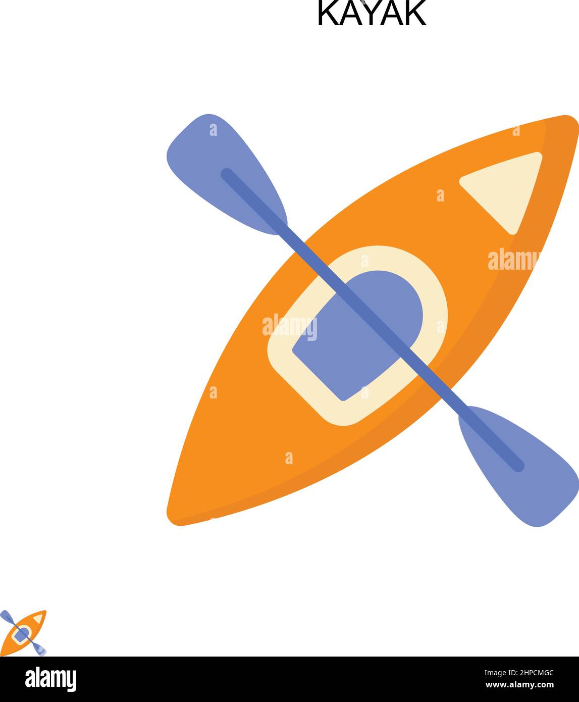 Kayak Simple vector icon. Illustration symbol design template for web ...
