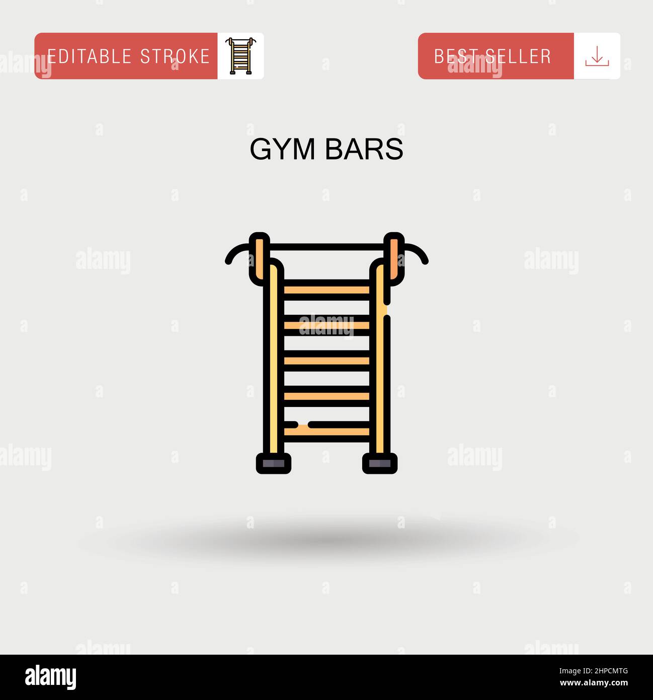 Gym bars Simple vector icon Stock Vector Image & Art - Alamy
