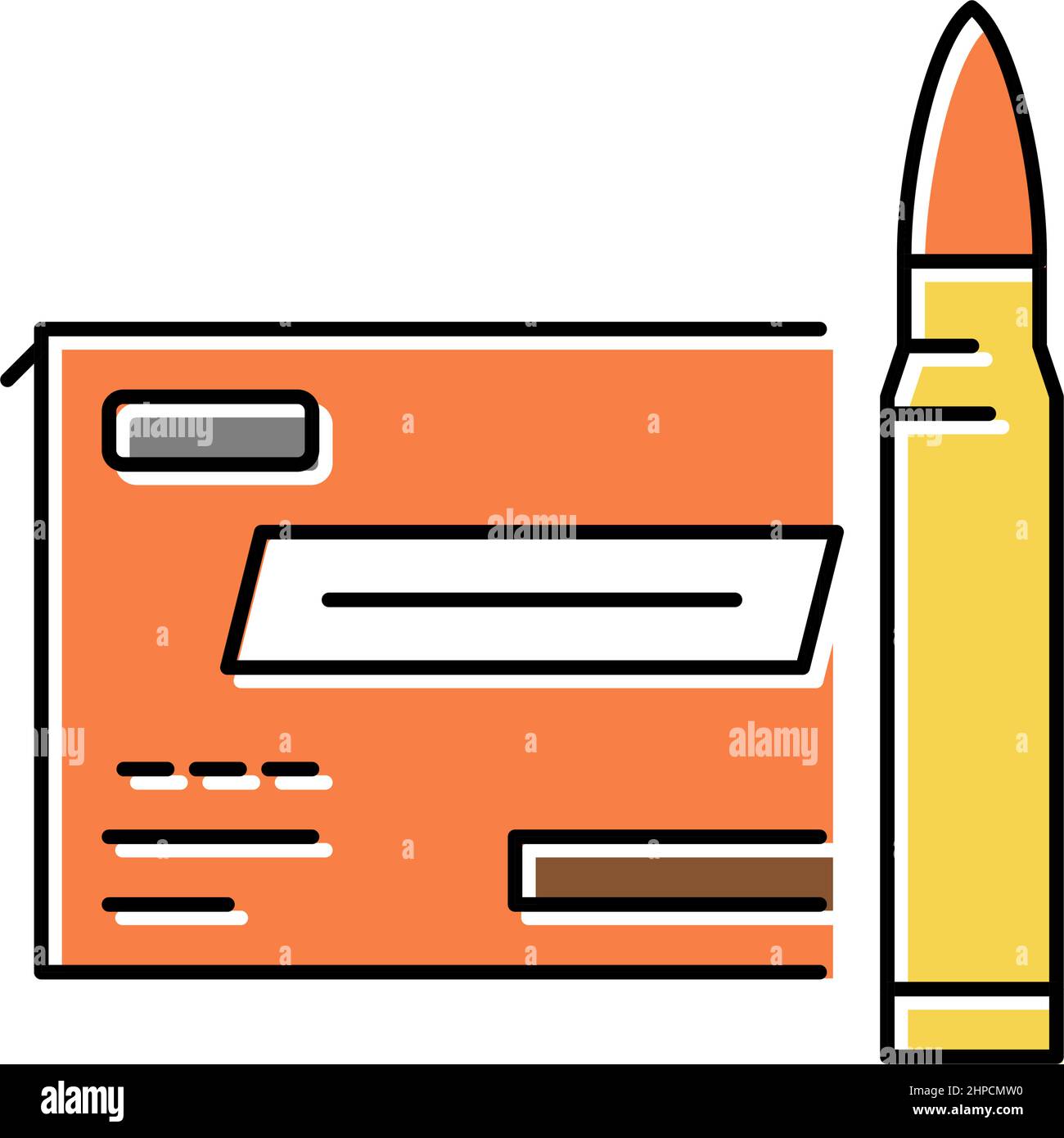 centerfire rifle ammo color icon vector illustration Stock Vector Image ...