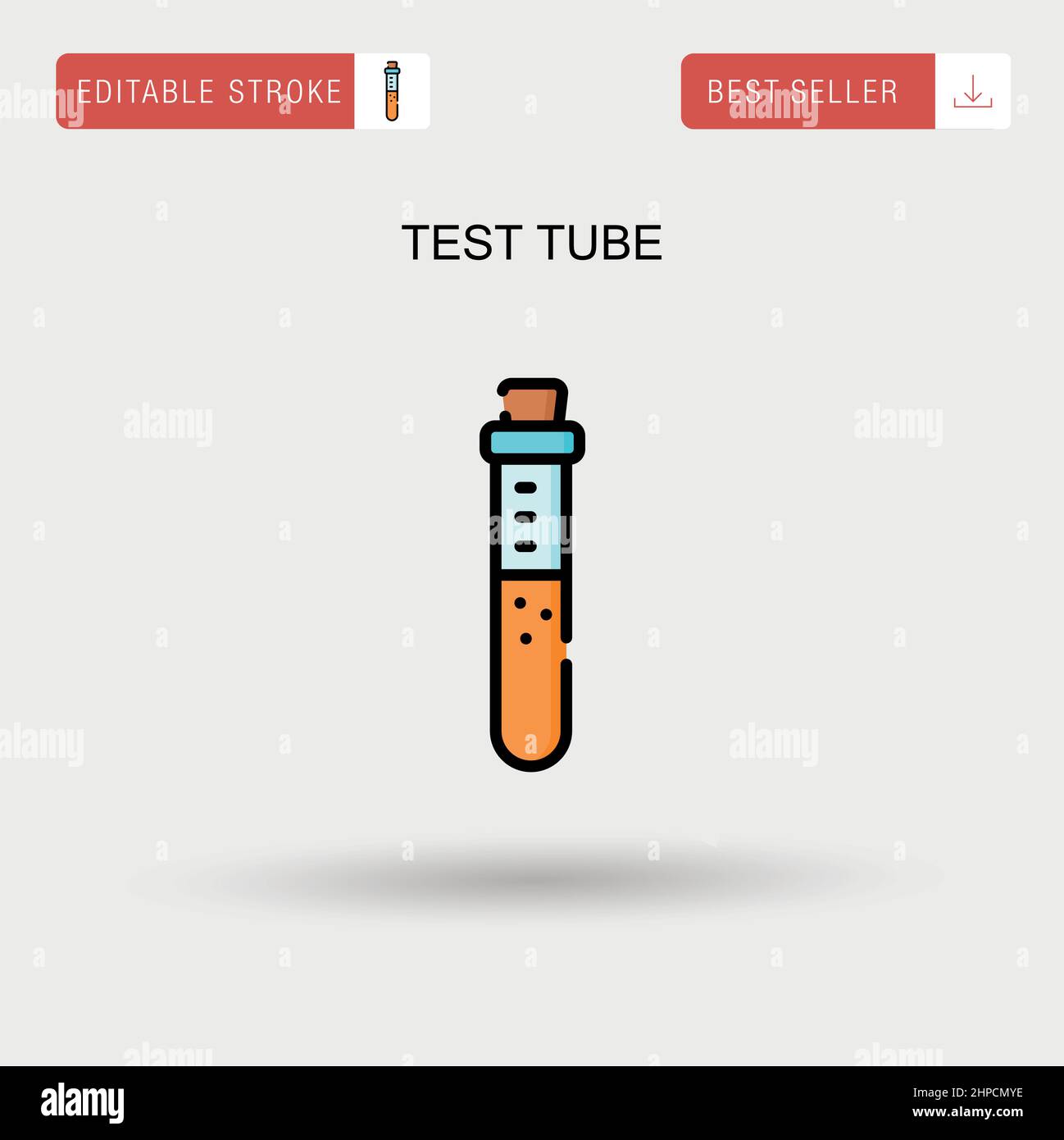 Test tube Simple vector icon Stock Vector Image & Art - Alamy