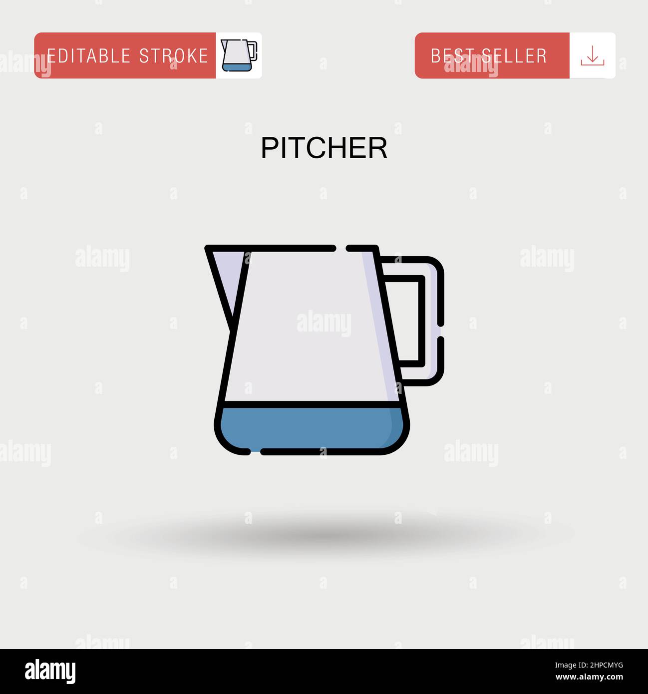 Pitcher Simple vector icon Stock Vector Image & Art - Alamy