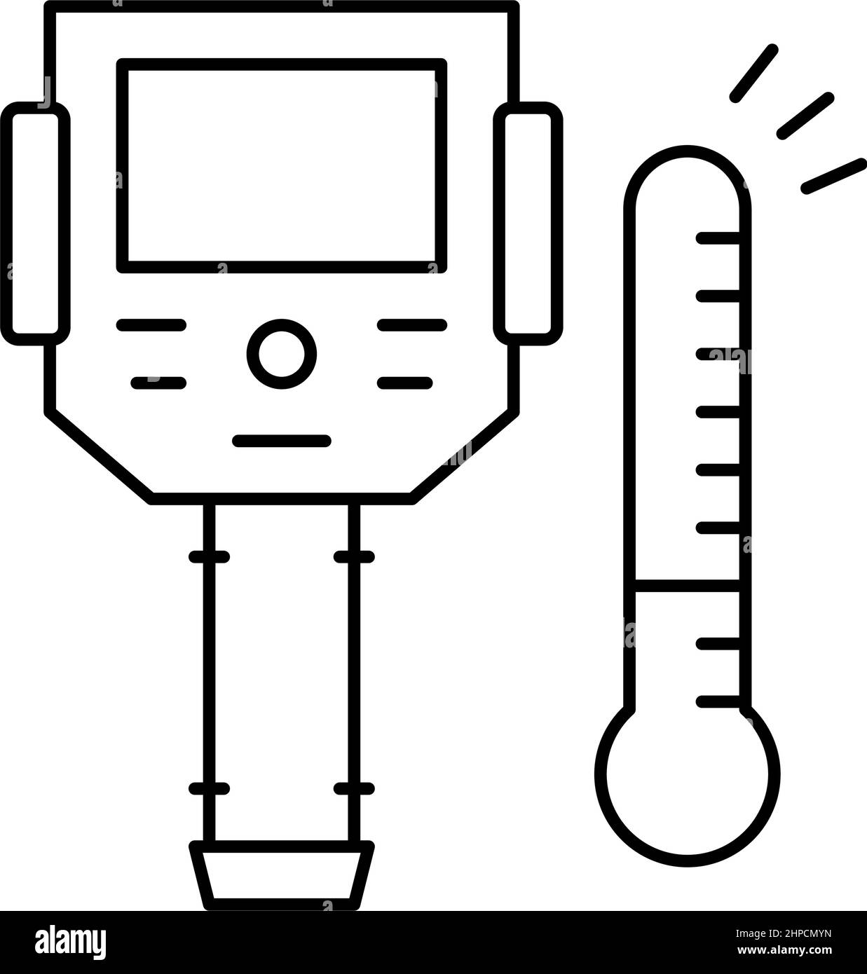 thermal imager line icon vector illustration Stock Vector Image & Art ...