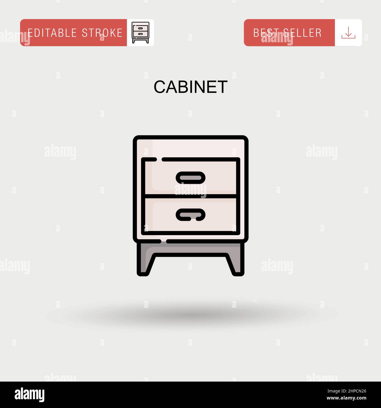 Cabinet Simple vector icon Stock Vector Image & Art - Alamy