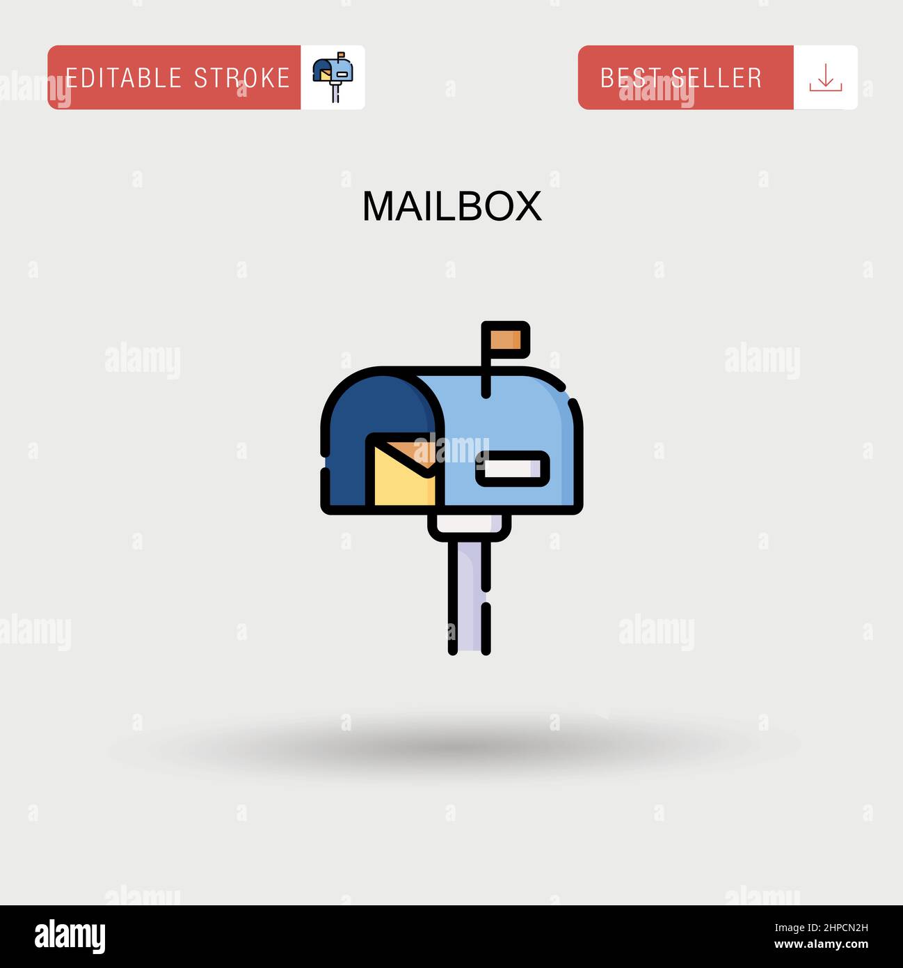 Red mailbox mail icon Stock Vector Images - Alamy