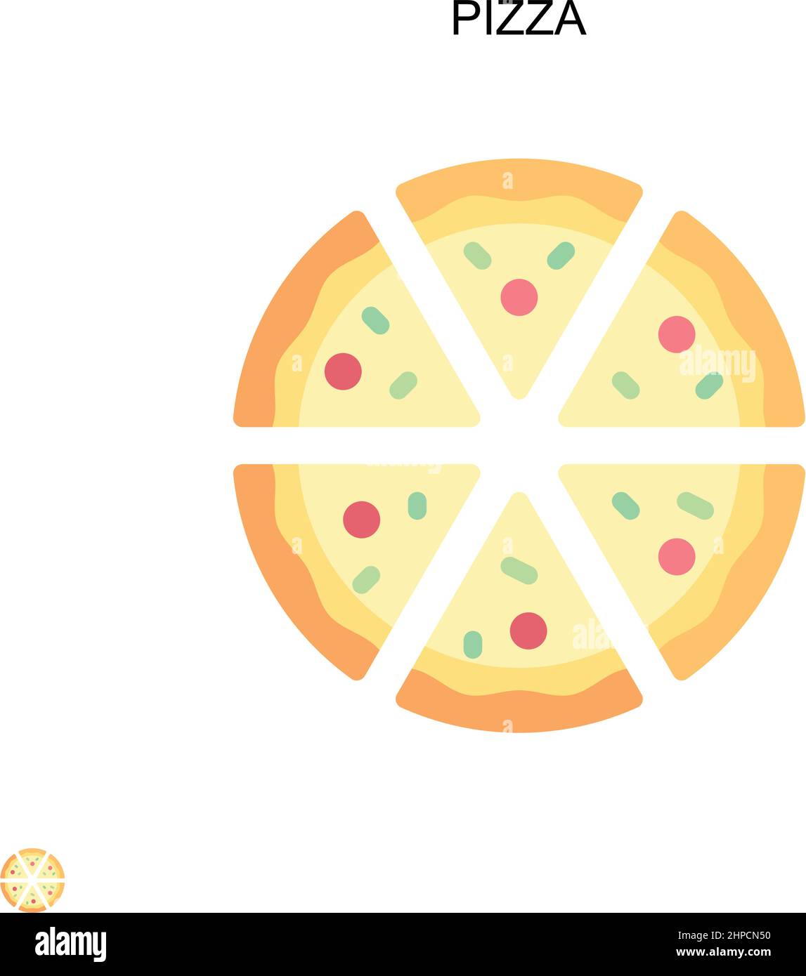 Pizza Simple vector icon. Illustration symbol design template for web ...