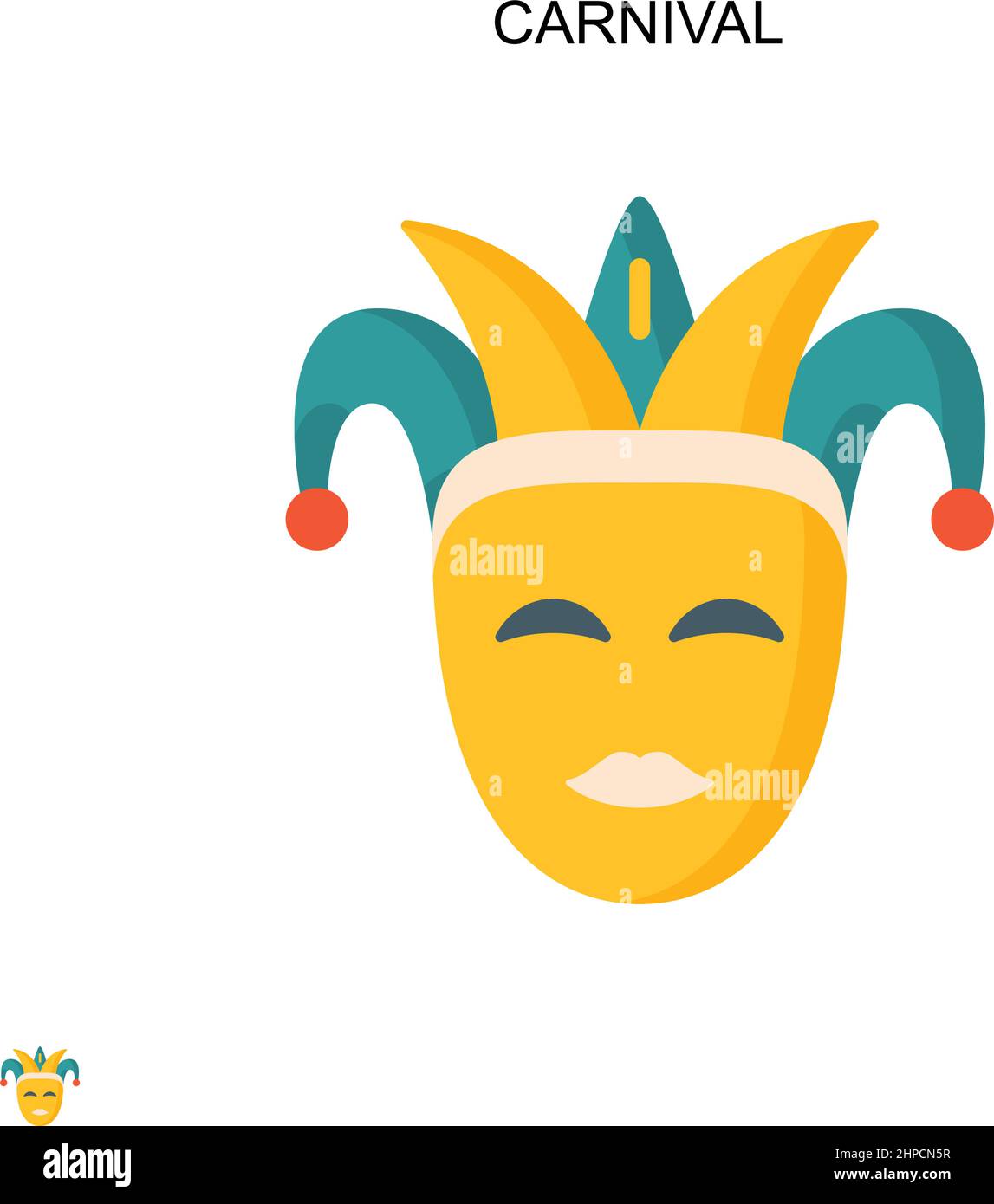 Carnival Simple vector icon. Illustration symbol design template for ...