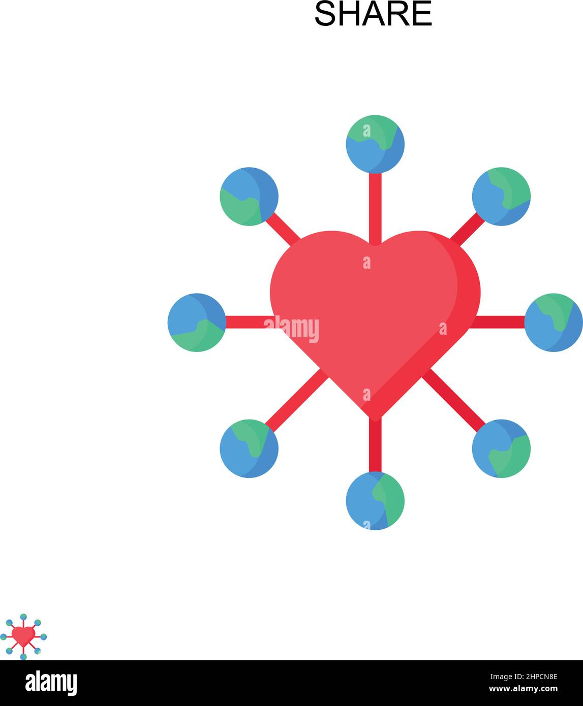 Share Simple vector icon. Illustration symbol design template for web ...