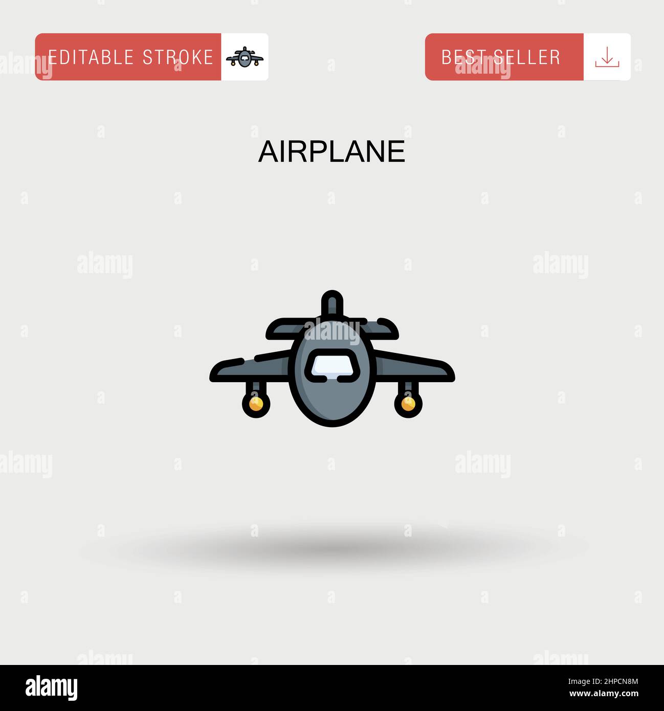 Airplane Simple vector icon Stock Vector Image & Art - Alamy