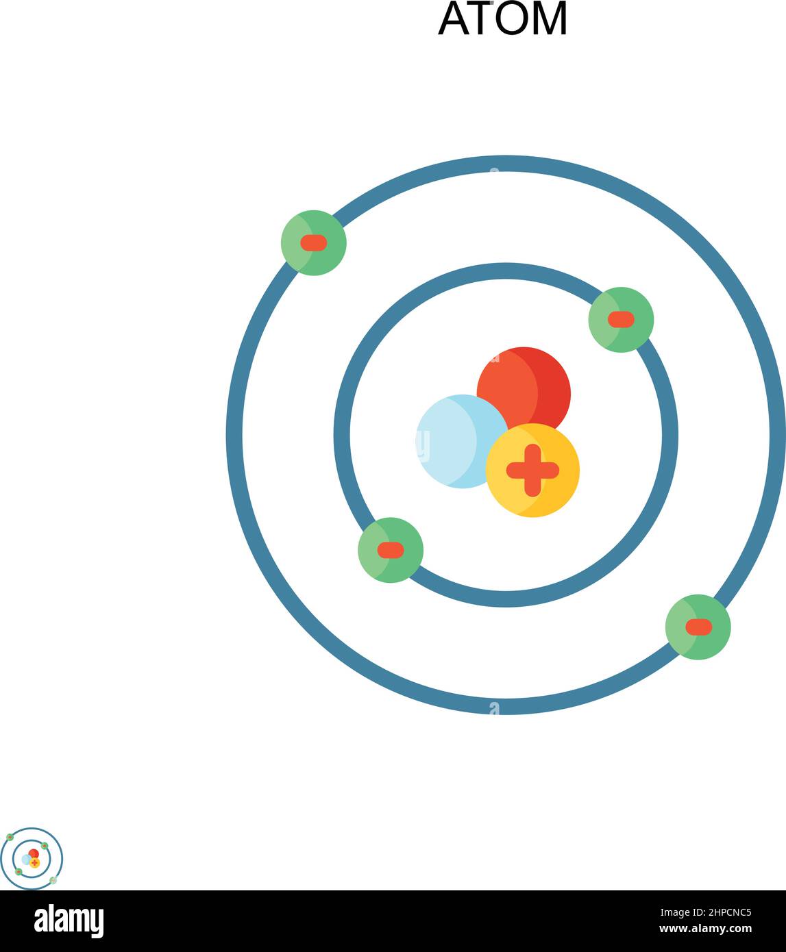 Simple atom icon hi-res stock photography and images - Alamy